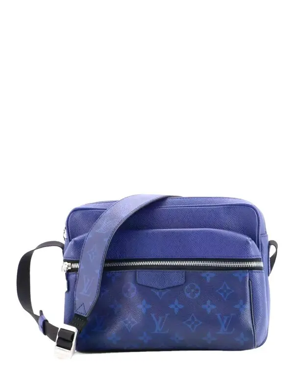LOUIS VUITTON Outdoor Messenger Bag Monogram Taigarama Crossbody - Blue