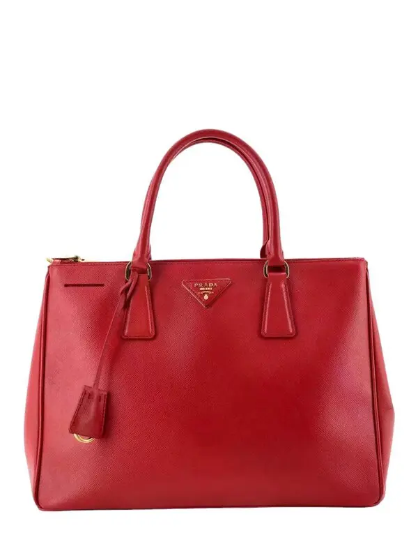 Prada Saffiano Leather Medium Tote Bag - Red