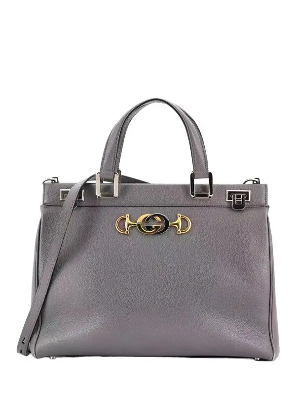 Gucci Zumi Top Handle Satchel - Grey