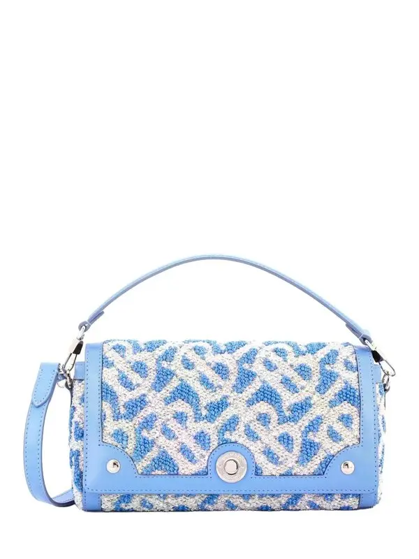 Burberry Tb Note Top Handle Shoulder Bag - Blue