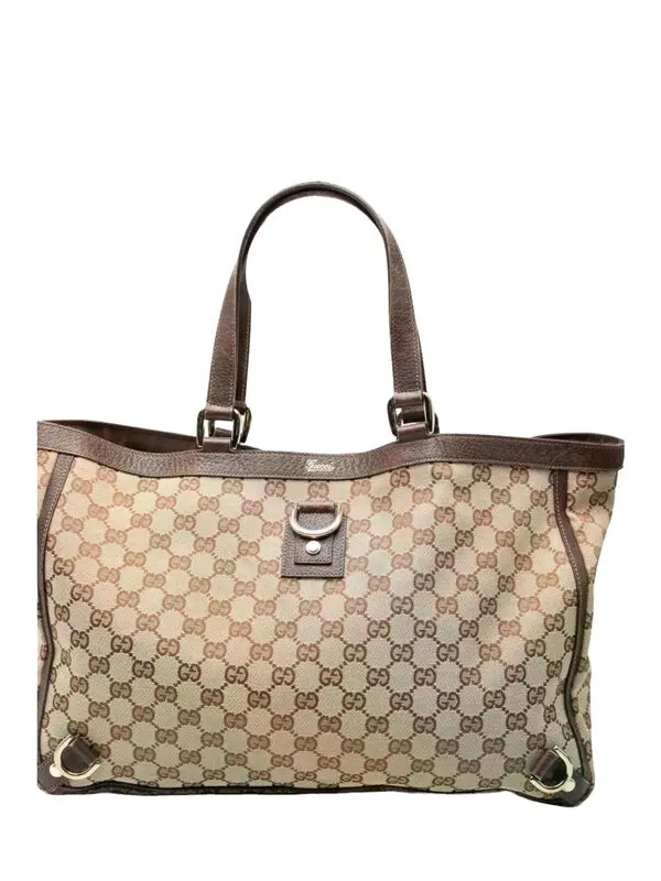 Gucci Gg Canvas Abbey D-ring Tote Bag - Brown