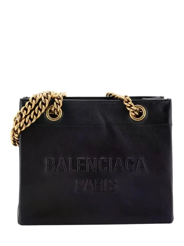 Balenciaga Duty Free Chain Leather Small Tote Bag - Black