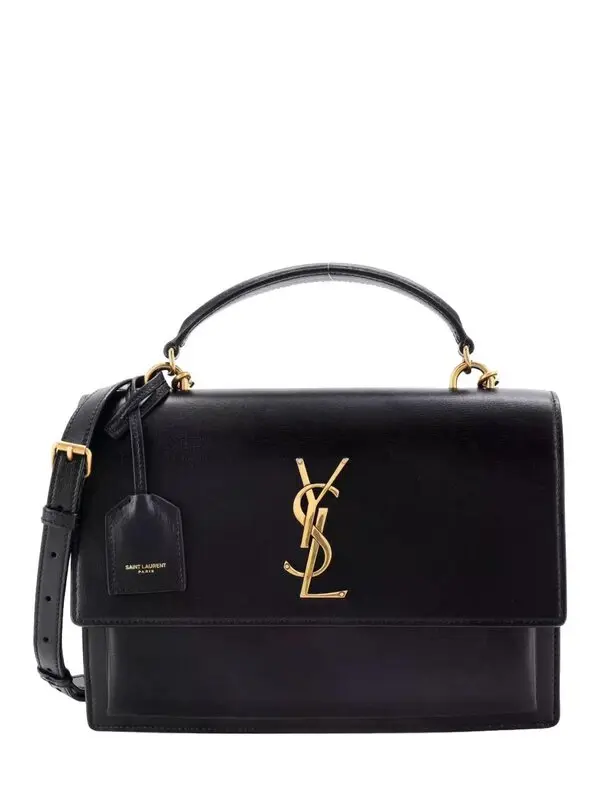 Saint Laurent Sunset Top Handle Medium Shoulder Bag - Black