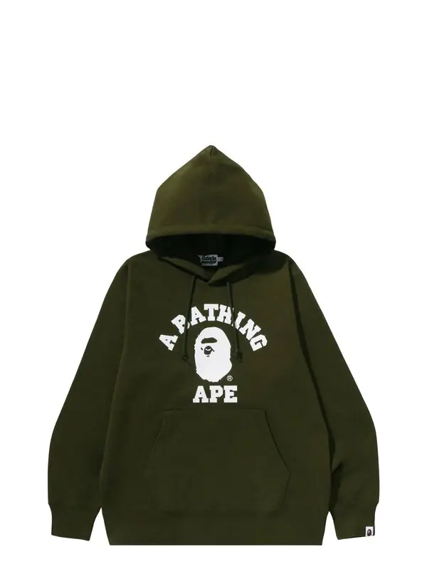 A BATHING APE College Pullover Hoodie - Green