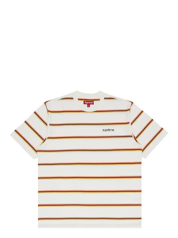 Supreme Stripe Short-sleeve Top - White