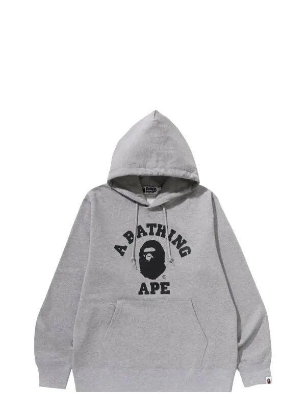 A BATHING APE College Pullover Hoodie - Grey