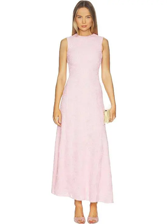 ROTATE BY BIRGER CHRISTENSEN Mesh Maxi Dress - Rose
