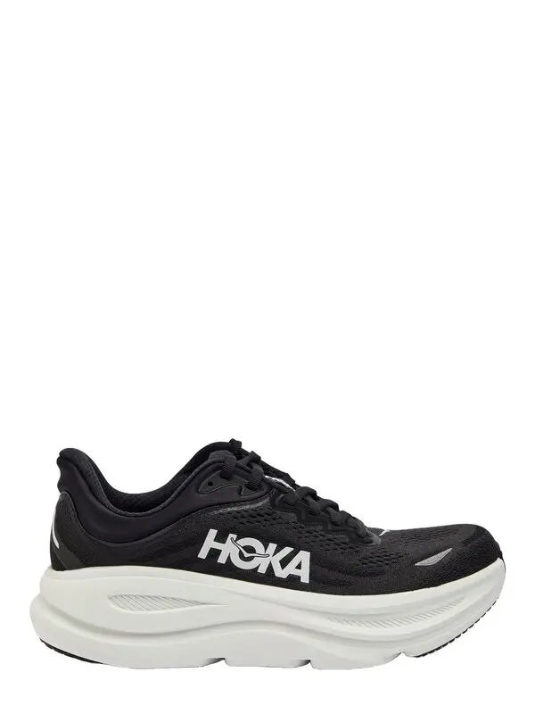 HOKA® Bondi 9 Mesh-knit Sneakers - Black
