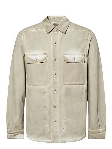 Rick Owens Oversized Washed-denim Overshirt - Sand