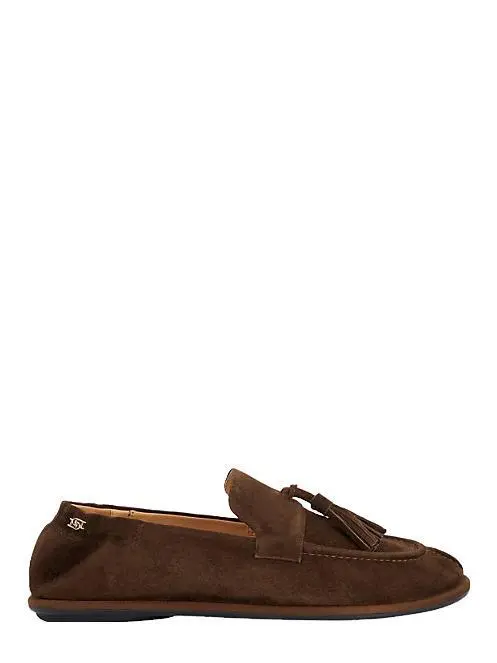DUNE Suede Loafers - Dark Brown Suede