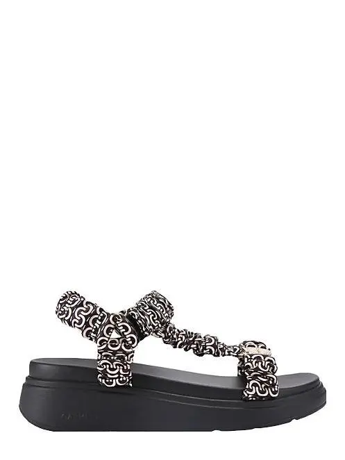 Carvela Novara Satin Flatform Sandals - Black/comb