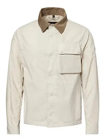 Belstaff Corduroy-collar Cotton Jacket - Silver Birch