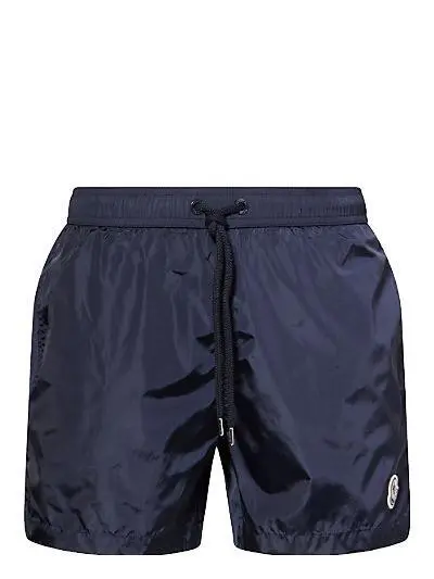 Moncler Brand-patch Drawstring Swim Shorts - Navy