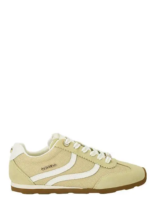 Carvela Florence Suede And Mesh Trainers - Mustard