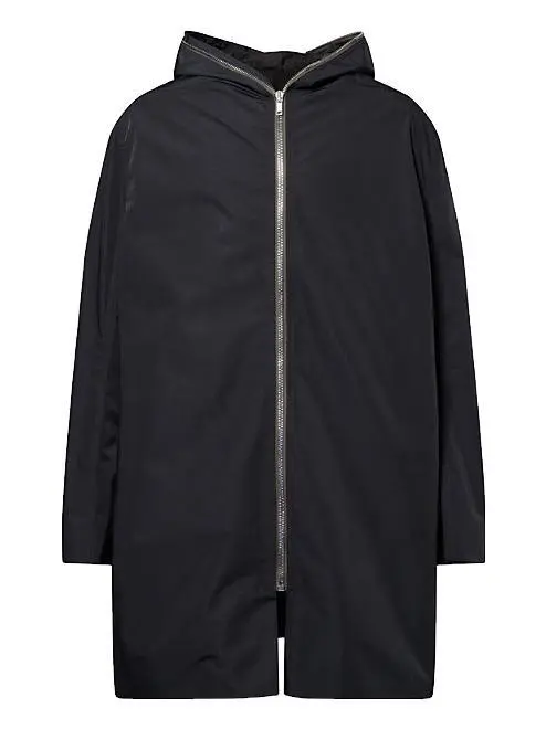 Rick Owens Gimp Zip-up Hooded Woven Coat - Black
