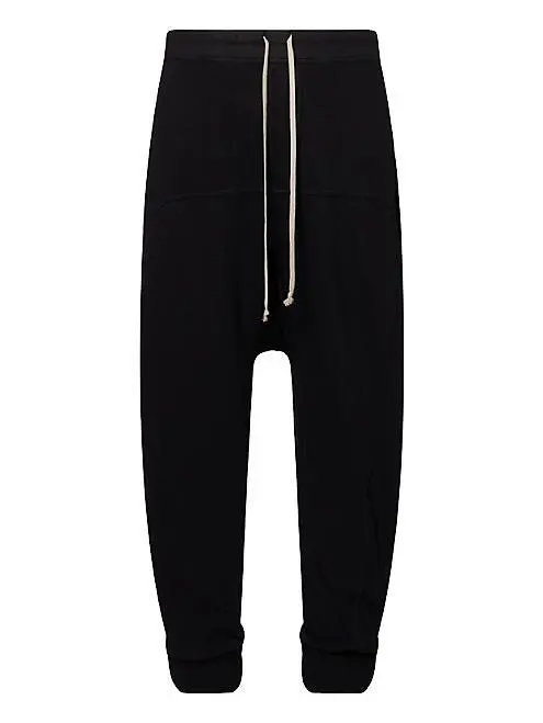 Rick Owens Prisoner Drawstring Cotton-jersey Jogging Bottoms - Black