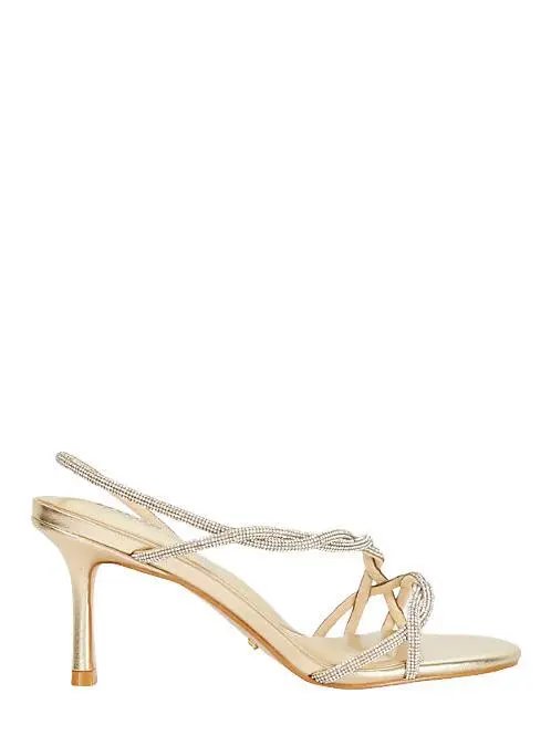 DUNE Milene Crystal-embellished Heeled Sandals - Gold Synthetic