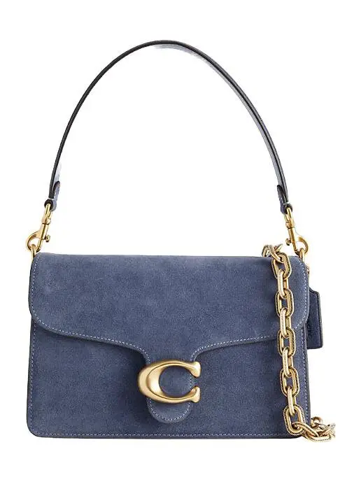 COACH Chain Tabby Suede Shoulder Bag - B4/light Denim