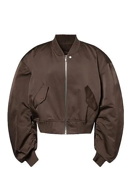 Rick Owens Woven Flight Bomber Jacket - Dark Dust