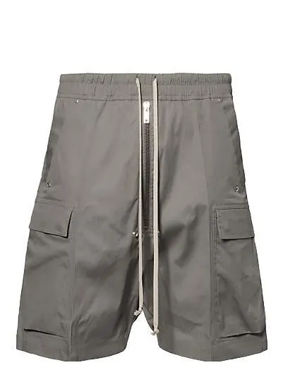 Rick Owens Cargo Cotton-poplin Shorts With Zip - Euca