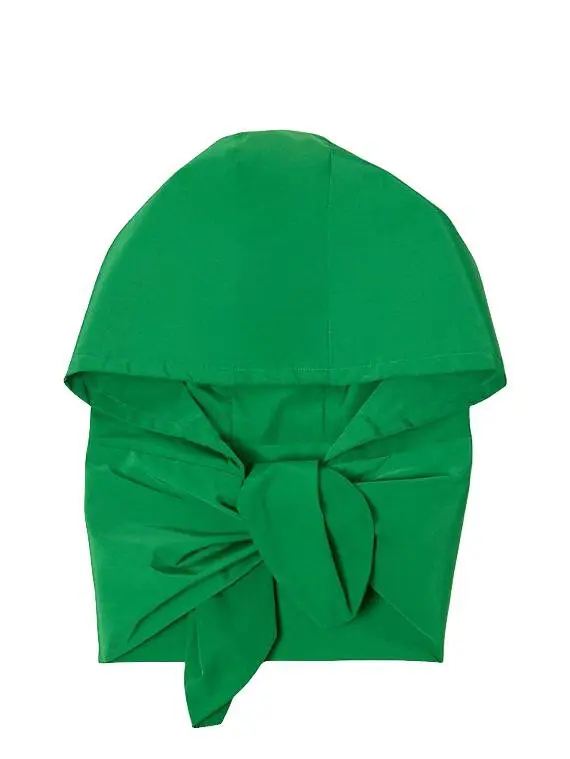 Maje Waterproof Shell Hood With Tie Fastening - Green