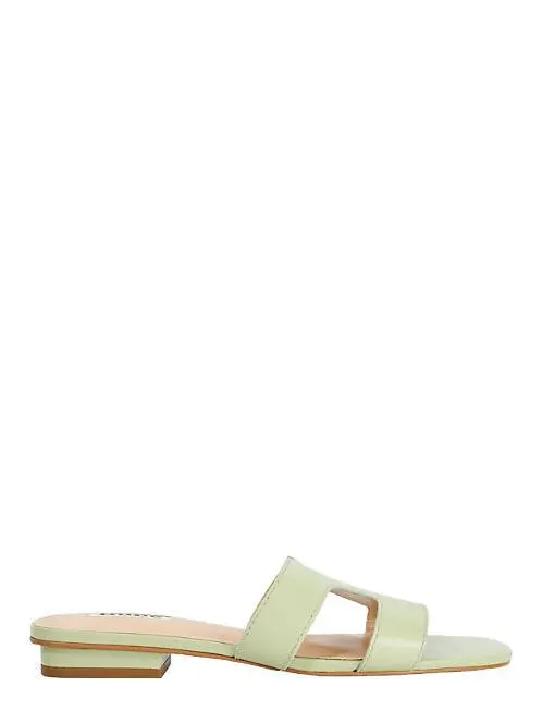 DUNE Loupe Leather Sandals - Sage Leather