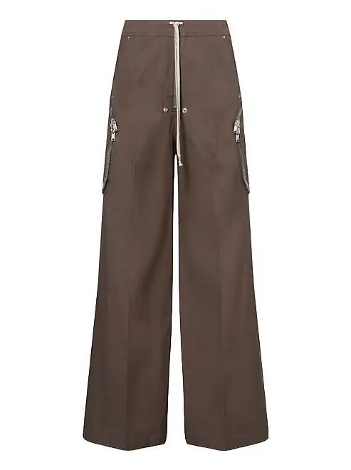 Rick Owens Cotton-blend Cargo Trousers - Dark Dust