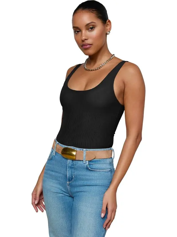 L'Agence Kalea Mesh Bodysuit - Black