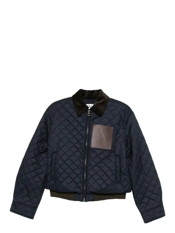 Loewe Quilted Short Jacket - Blue