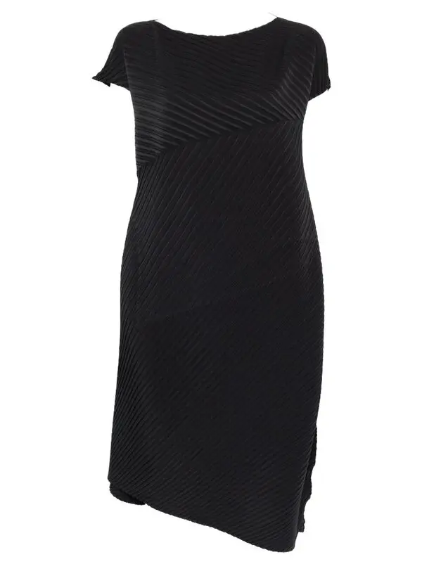 Issey Miyake Asymmetric Midi Dress - Black