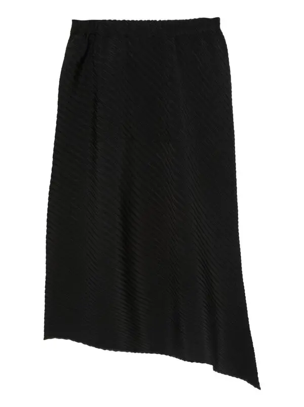 Issey Miyake Asymmetric Midi Skirt - Black