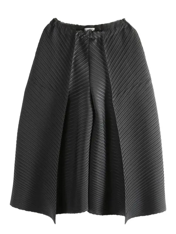 Issey Miyake Cropped Wide-leg Trousers - Black
