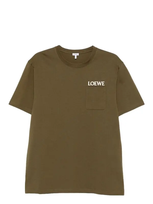 Loewe Logo Cotton T-shirt - Green