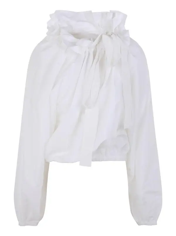 Patou Top With Balloon Sleeves - White