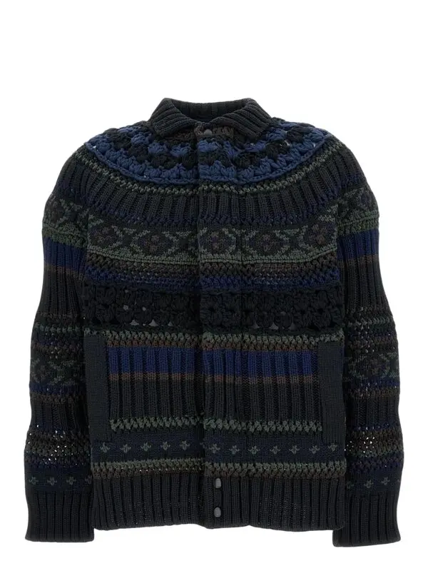 Sacai Knitted Jacket - Black
