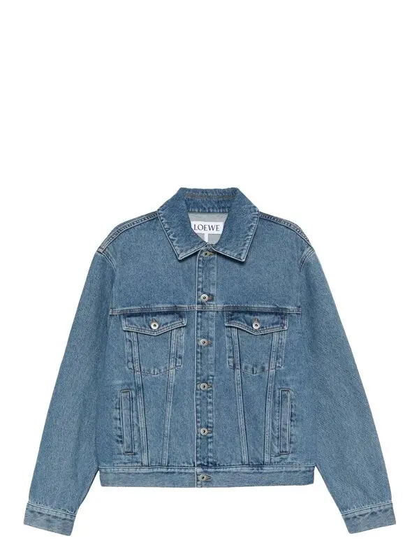 Loewe Anagram Denim Jacket - Sky Blue