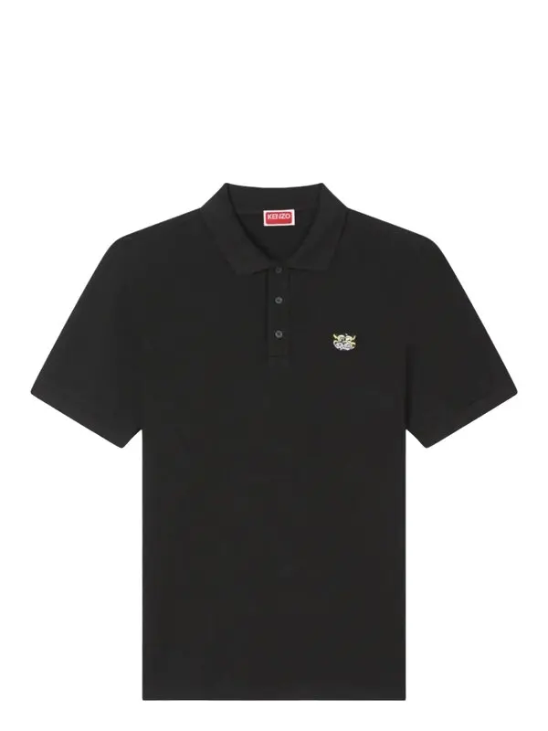 Kenzo Wild Tiger Cotton Polo Shirt - Black