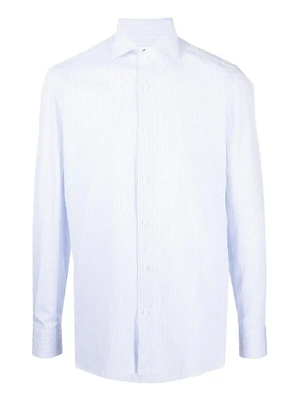 LUIGI BORRELLI Cotton Shirt - Sky Blue