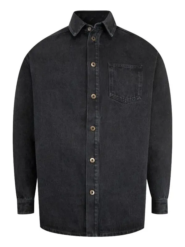 Loewe Anagram Denim Cotton Shirt - Black