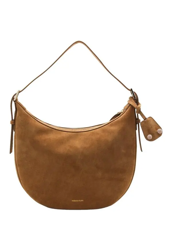Fabiana Filippi Suede Leather Hobo Bag - Brown