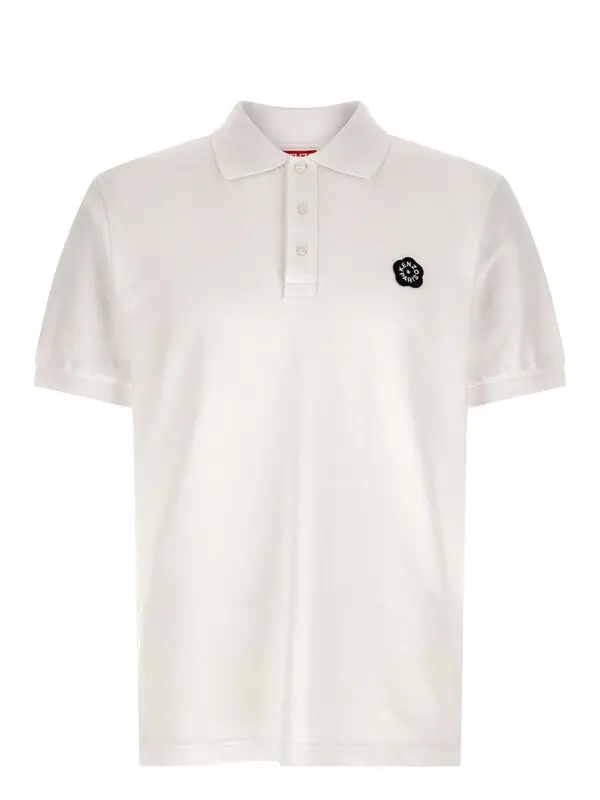 Kenzo Boke Flower Cotton Polo Shirt - White