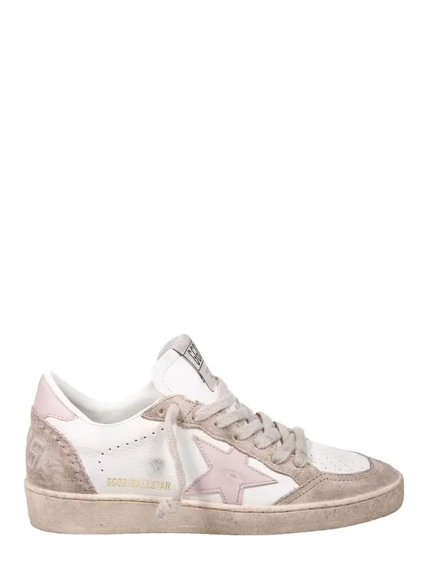 GOLDEN GOOSE Ball Star Leather Sneakers - Beige