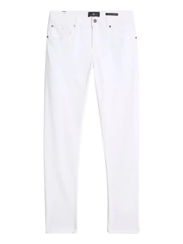 7 For All Mankind Slimmy Tapered Jeans - White