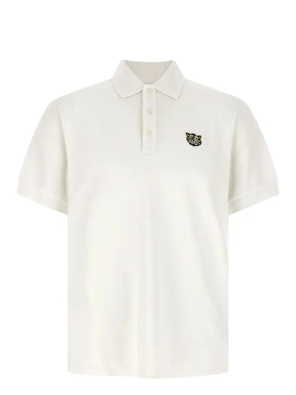 Kenzo Wild Tiger Cotton Polo Shirt - White