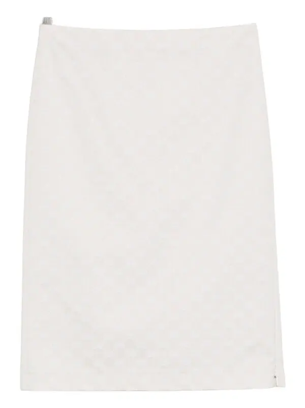 Gucci Gg Cotton Blend Skirt - Beige