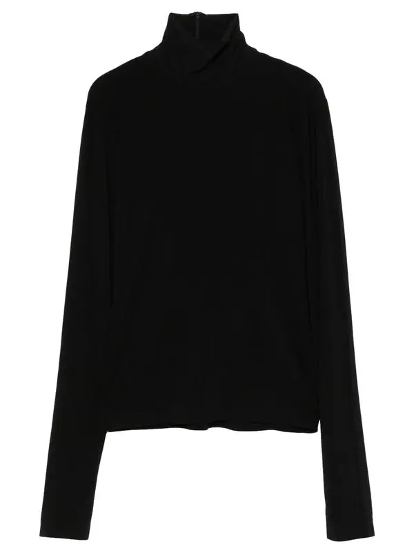 Norma Kamali High Neck Top - Black