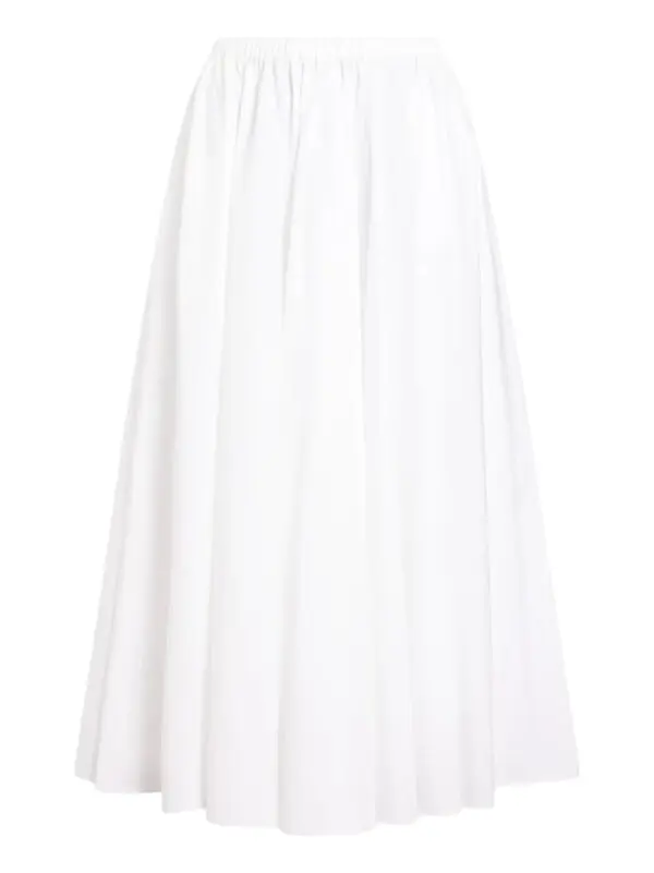 Patou Midi Skirt With Elastic Waist - White