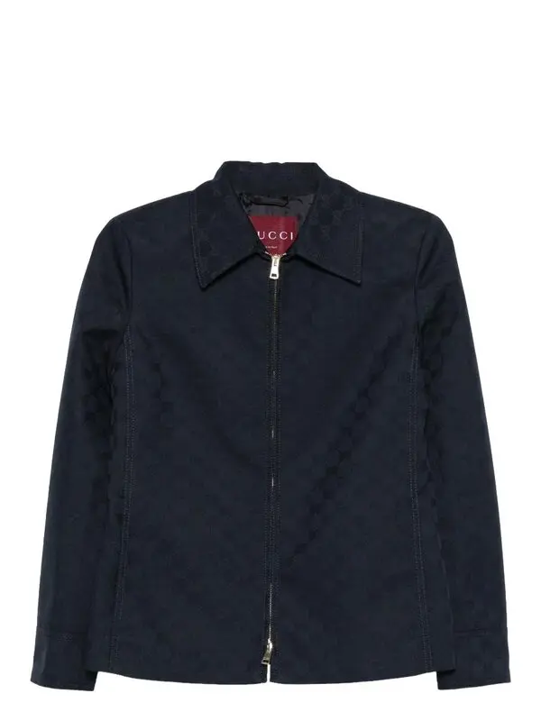 Gucci Gg Zipped Jacket - Blue