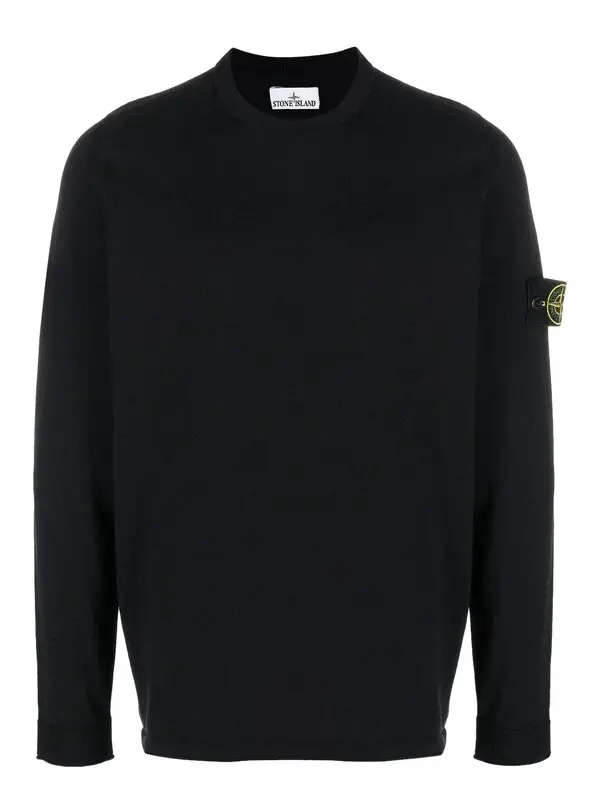 Stone Island Cotton Crewneck Sweater - Blue