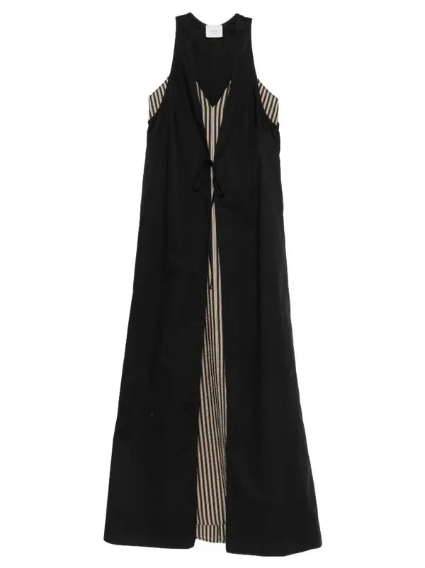 ALYSI Striped Maxi Dress - Black
